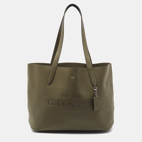 Coach | Bags | Coach Green Leather Cameron Tote Bag | Poshmark